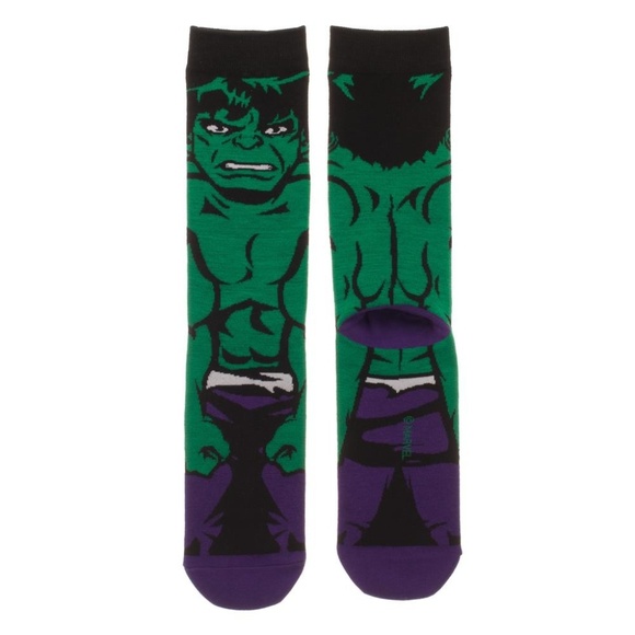 Bioworld | Underwear & Socks | Mens Socks Incredible Hulk 36 Marvel ...